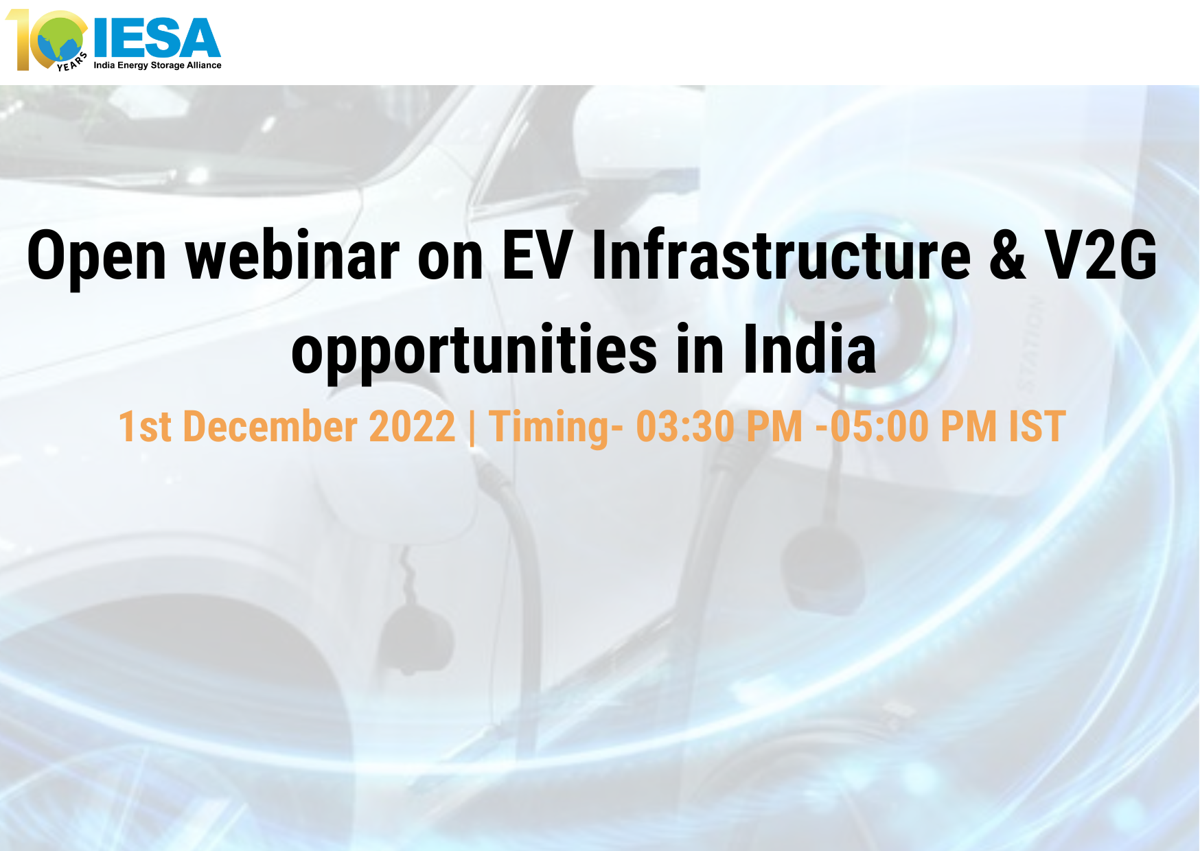 IESA open webinar on EV Infrastructure & V2G Opportunities for India
