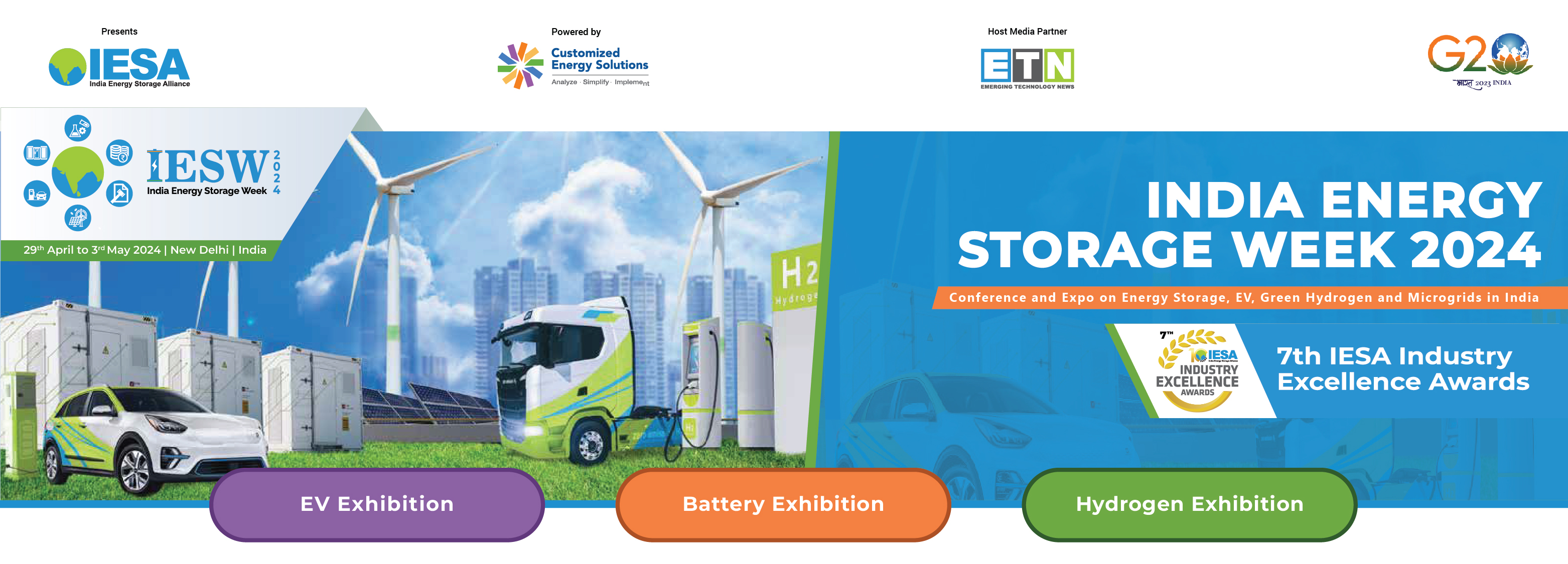 India Energy Storage Week (IESW) – International Conference & Expo ‘24''